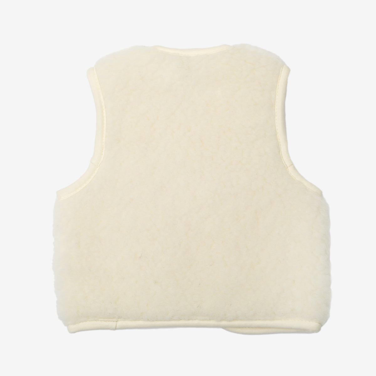 Teddy vest beige 100% merino lamb wool – OhKimono